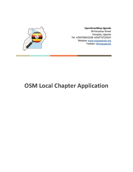 File:OSM Uganda-Local Chapter Application.pdf - OpenStreetMap Foundation