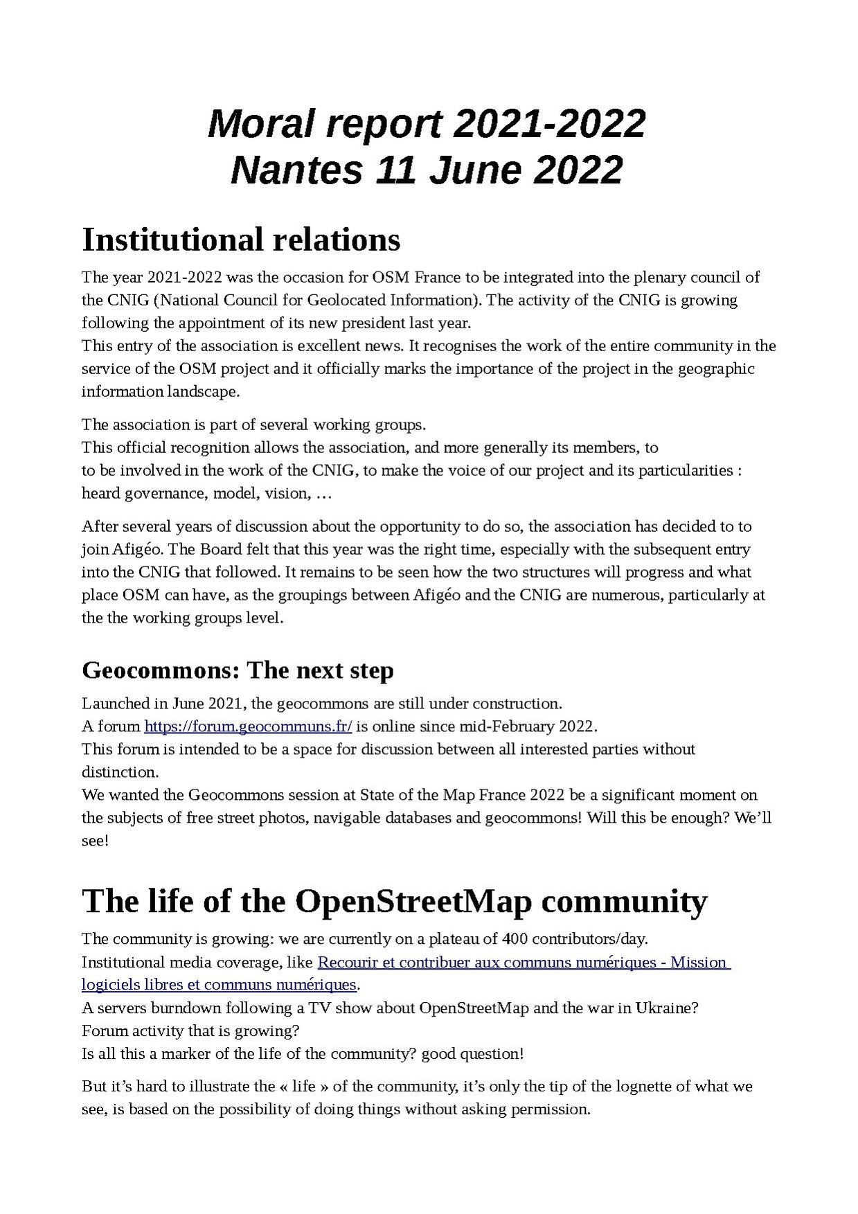File:OSM France 2021-2022 report EN.pdf - OpenStreetMap Foundation