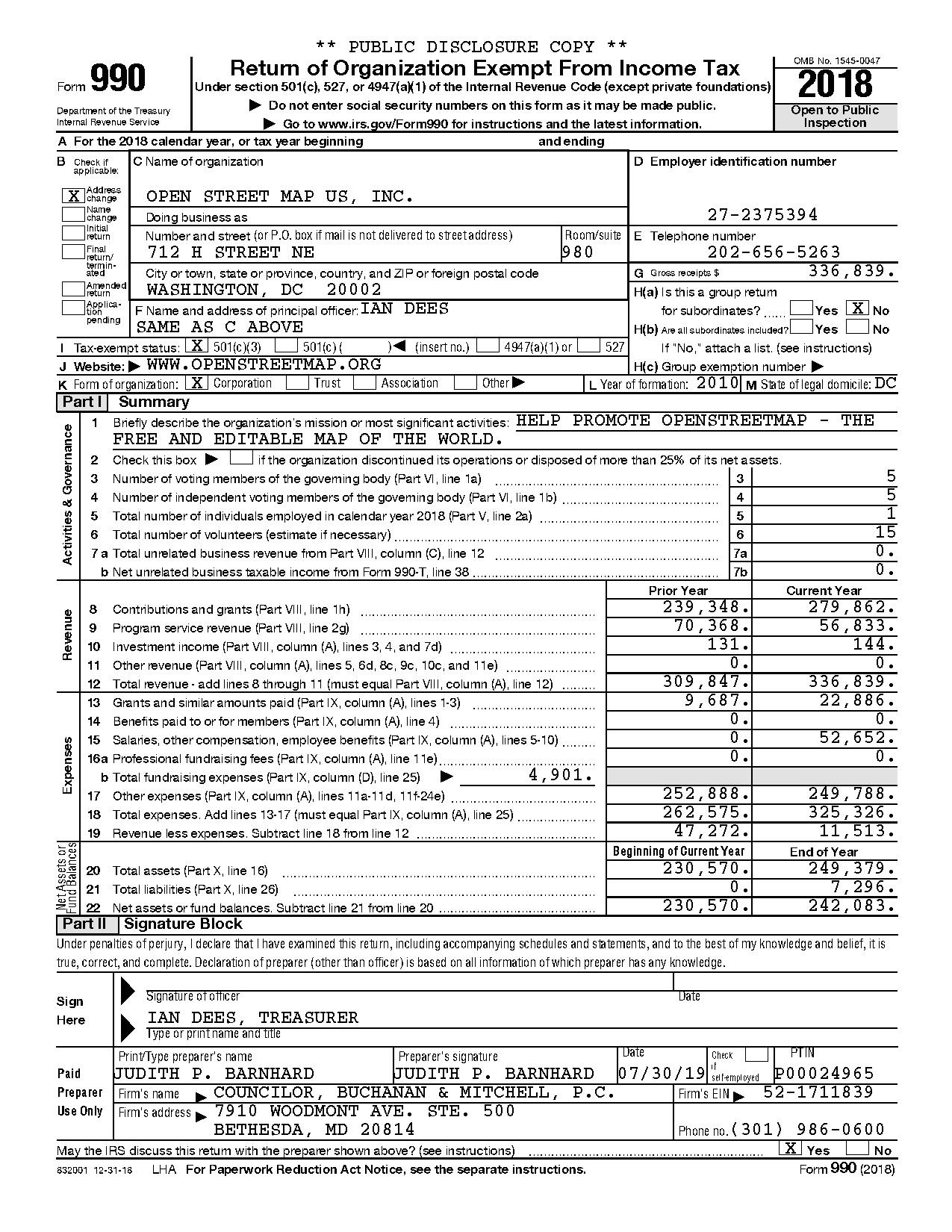 File:OpenStreetMap US Inc. Copy Tax Returns 2018.PDF - OpenStreetMap ...